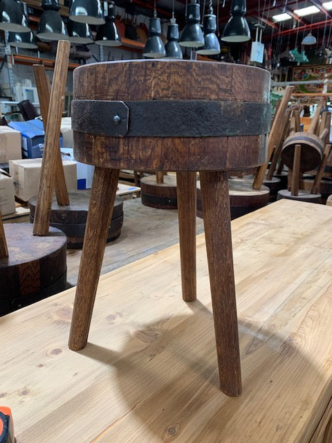 Vintage European Wooden Block Stool #5050 – Fossil Vintage Australia