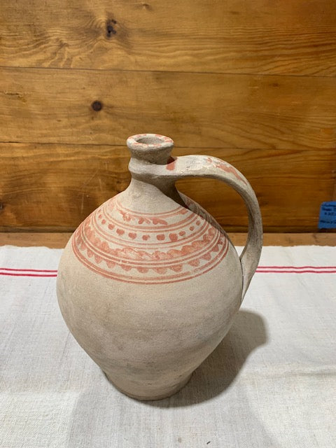 Vintage Hungarian Gypsy Terracotta Jug #5236 – Fossil Vintage Australia