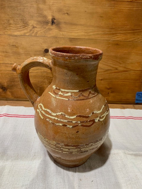 Old Hungarian Terracotta Jug #5238 – Fossil Vintage Australia