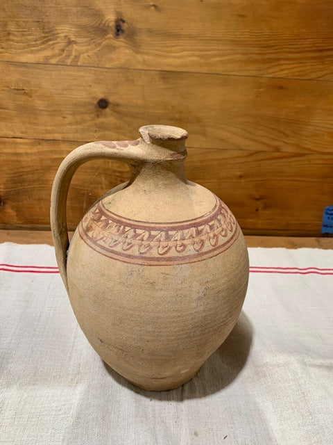 Vintage Hungarian Gypsy Terracotta Jug #5239 – Fossil Vintage Australia