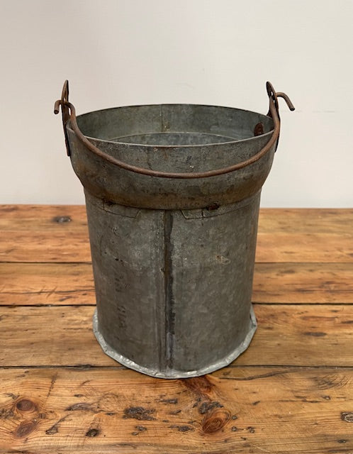 Galvanised Metal Bucket Planter #6972 – Fossil Vintage Australia