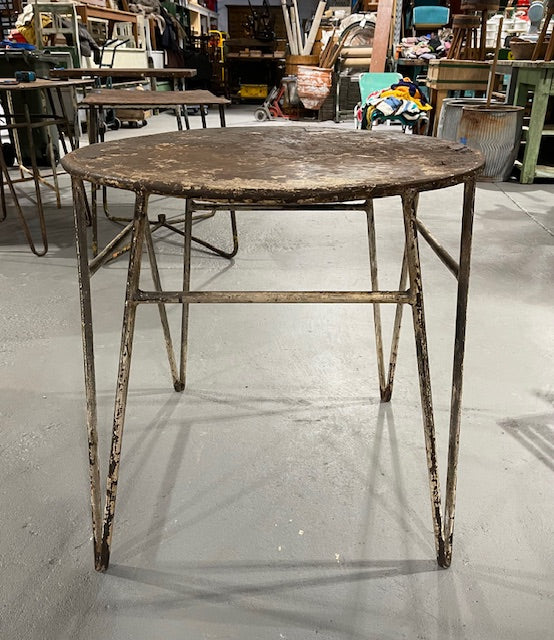 Rustic Metal Garden Table #5879 – Fossil Vintage Australia