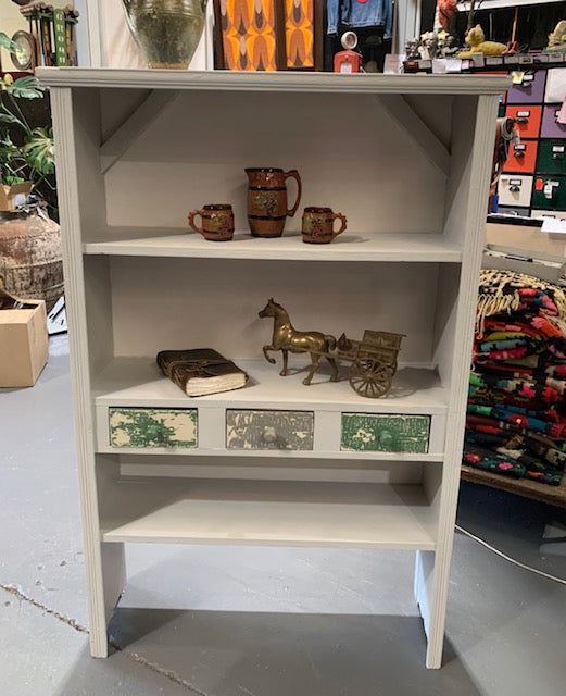 Vintage European Wooden Bookcase / Shelf #5745 – Fossil Vintage Australia