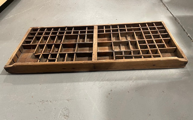 Vintage Wooden Printers Tray #6121 – Fossil Vintage Australia
