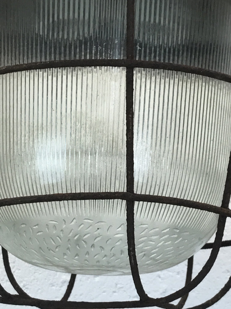 Vintage industrial CZECH warehouse lights #884 – Fossil Vintage Australia