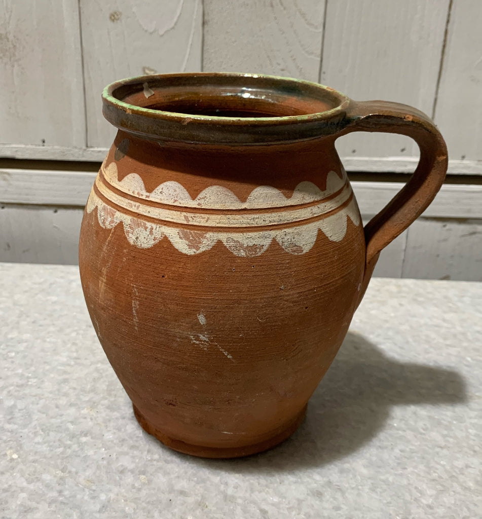 Vintage Hungarian Gypsy Terracotta Jug #4731 – Fossil Vintage Australia