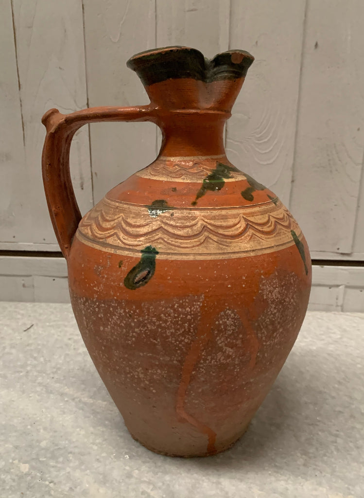 Vintage Hungarian Gypsy Terracotta Jug #4809 – Fossil Vintage Australia