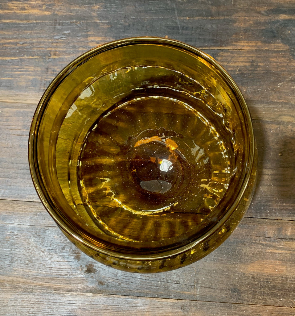 Vintage Romanian Amber Glass Vase #4334 – Fossil Vintage Australia