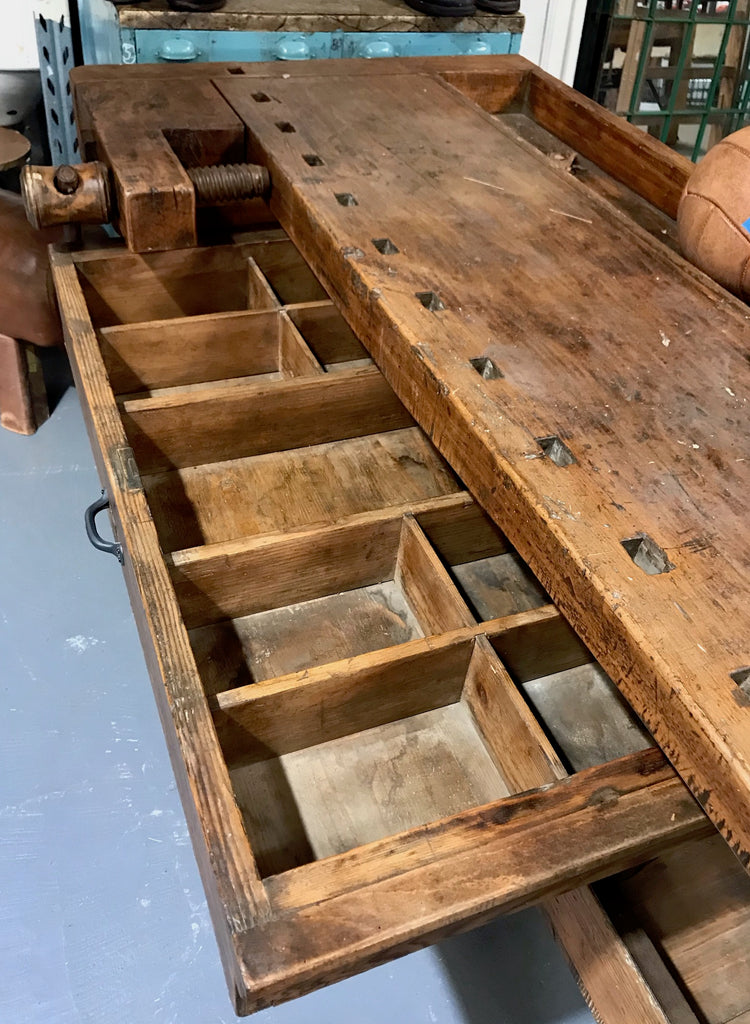 Vintage European Carpenters Woodworking Bench 1920s #3681 – Fossil ...