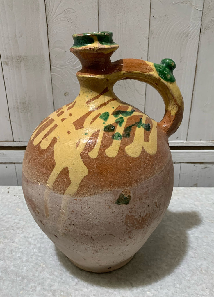 Vintage Hungarian Gypsy Terracotta Jug #4697 – Fossil Vintage Australia